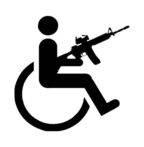 Amazon.com: Ranger Products Handicap Gun Wheelchair - Decal Sticker ...