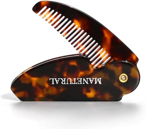 Amazon.com : MANETURAL 60L Handmade Saw-Cut Folding Mustache Comb ...