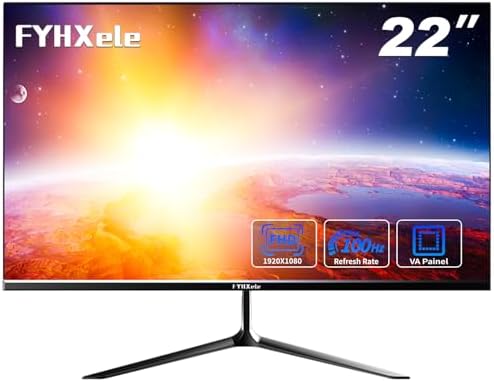 Monitor Gamer FYHXele, 22 Pol, VA, 1K, 100Hz, 1ms, FreeSync, HDMI/DP ...