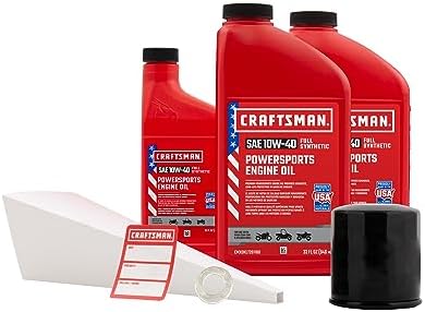 Amazon.com: CRAFTSMAN Oil Change Kit compatible with Kawasaki EX300 ...