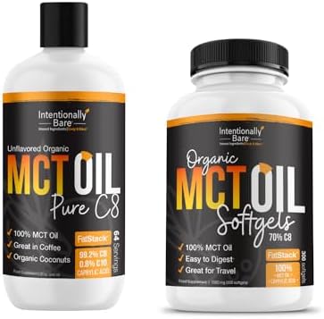 Amazon.com: MCT Oil Capsules and Pure C8 MCT Oil Bundle. : Health ...