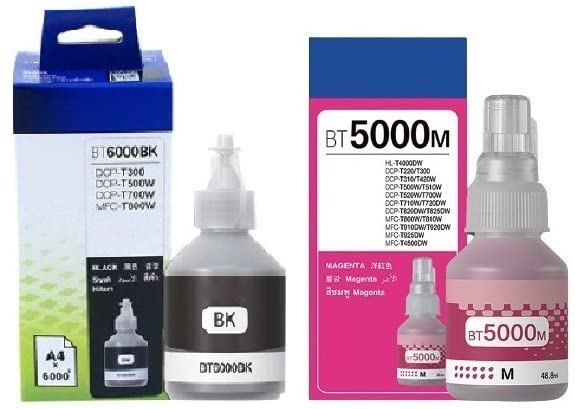 Ink Cartridge Ink Ink BT6000BK & Magenta Ink Compatible for DCP-T300 ...