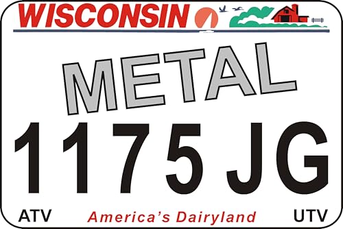 Amazon.com: Wisconsin ATV/UTV Metal State Tag : Handmade Products
