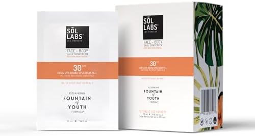 Amazon.com: SOL LABS Daily Face and Body Sunscreen SPF 30 | On-The-Go All Natural Mineral, Water ...