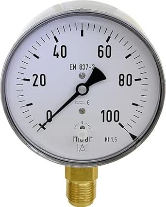 Afriso Kapselfeder-Manometer 100mm DN15 1/2" 0-100 mbar : Amazon.de ...