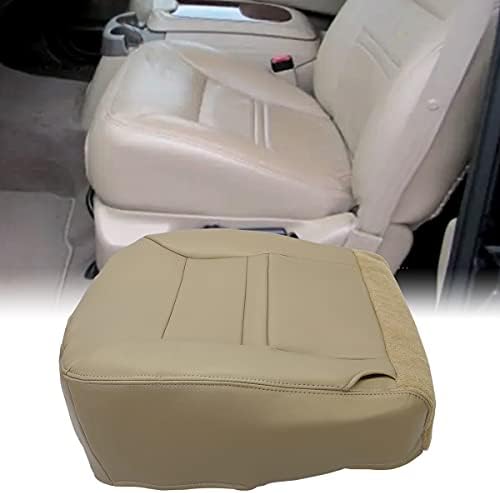 Amazon.com: ECOTRIC Synthetic Leather Seat Cover Tan Compatible with ...