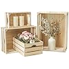 Amazon.com: JUMBO HUMBLE Large Wooden Crates Unfinished Set of 4 ...