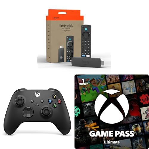Amazon Fire TV Stick 4K Max + Xbox Carbon Black Controller + 1 Monat ...