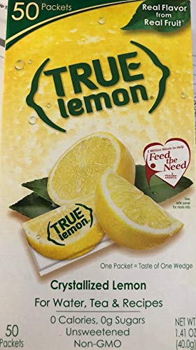 Amazon.com : TRUE Lemon Crystallized Lemon Real Flavor Real Fruit (1-Box= 50 Packets) : Grocery ...