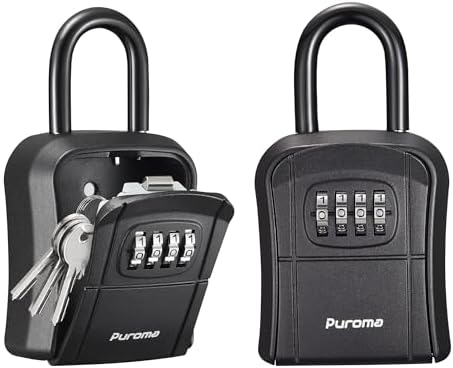 Amazon.com : Puroma Key Lock Box, Portable Combination Lockbox Wall ...