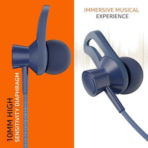 amazon basics in-Ear Wireless Neckband with Mic, Up to 22 Hours Play ...