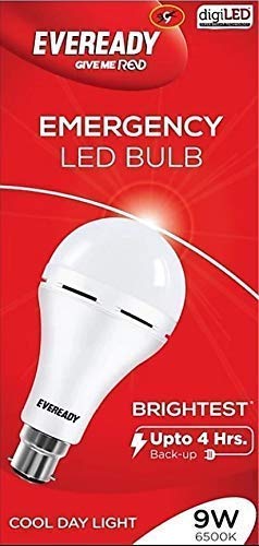 Buy Eveready 9W B22D Emergency Inverter LED Bulb| Cool Day Light (6500K ...