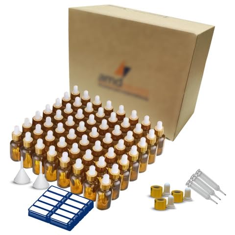 AMD Envases 1oz Amber Glass Eye Dropper Bottles - Essential Oil Bottles ...