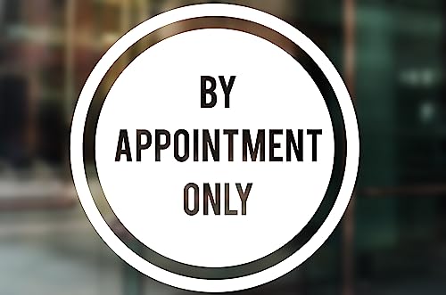 Amazon.com: By Appointment Only Decal Sticker, Business Sign, Door ...