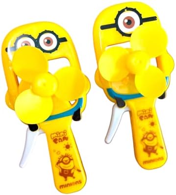 Prezzie Villa Pack of 2 Handheld Fan Cartoon Fan Toy Manual Press ...