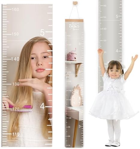 Amazon.com: Growth Chart for Wall Mirror Height Chart with Hook ...