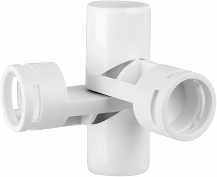 Amazon.com: PVC- Adjustable joint fitting 1" 4-Way (Furniture Grade White)