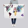 World map Poster The World in Watercolours (36"x24") : Amazon.ca: Home