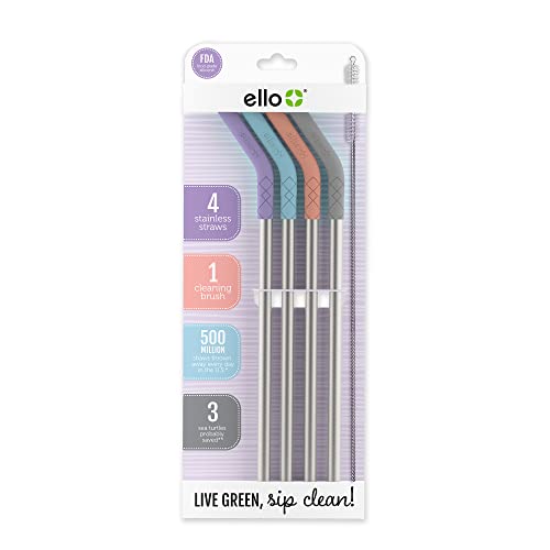 Snapklik.com : Ello Impact Reusable Stainless Steel Straws