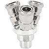 Kadimendium 3 Way Quick Coupler Quick Connect Air Hose Splitter ...