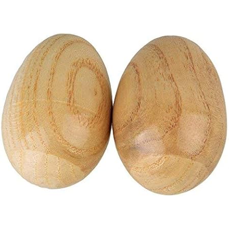 Amazon.com: Lovermusic Finish Percussion Wooden Egg-Shaped Shakers ...