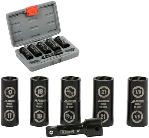 ARES 59035 - 1/2-Inch Drive 6pc Standard Hex and Damaged Lug Nut Flip ...