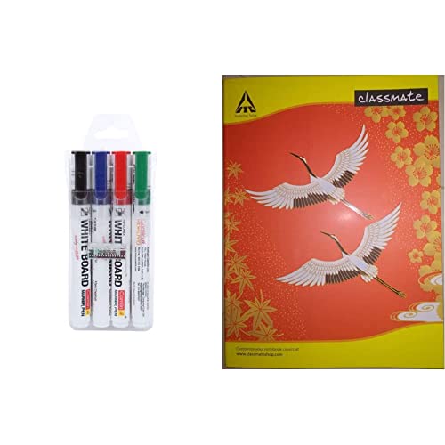 Camlin Kokuyo Pb White Board Marker - Pack Of 4 Assorted Colors (Black ...