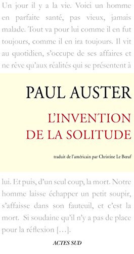 L'Invention de la solitude (Romans Nouvell) 【Livre PDF Gratuit】