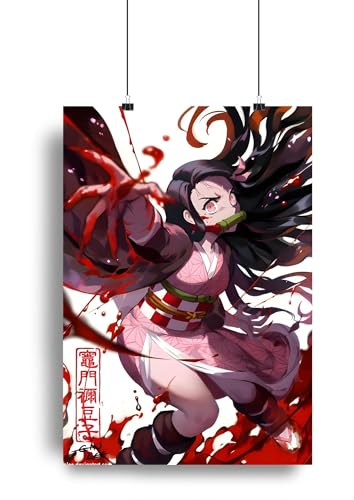 ANIME CREATION | Nezuko Kamado Poster | Nezuko Blood Art | Demon Slayer ...