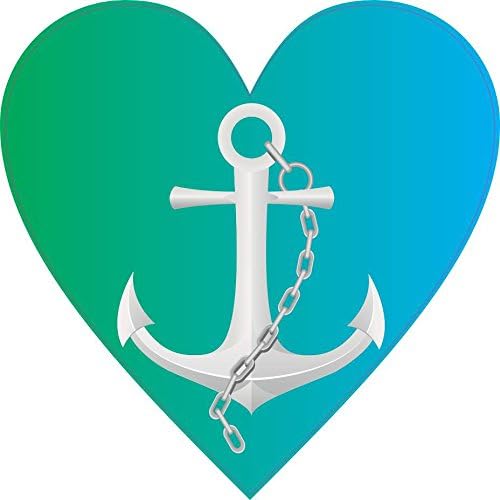 Amazon.com - StickerTalk Heart-Shaped Anchor Vinyl Sticker, 4 inches by ...