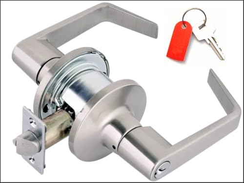 Door Lever Lock : Double Sided Door Lock with Dual Cylinders : Double ...