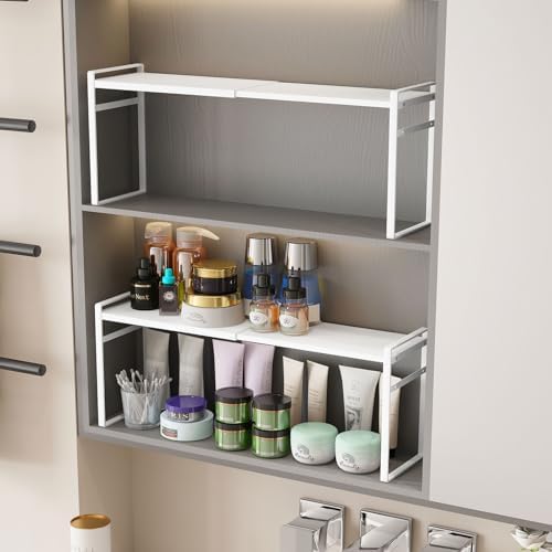 Amazon.com: Dutiplus Medicine Cabinet Organizer 2-Tier Pull-and-Rotate ...