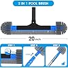 Amazon.com: TidyMister 20'' 2 in 1 Pool Brush Head Cobweb Duster Heavy ...