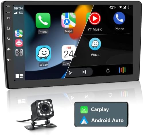 Amazon.com: Double Din Android Car Stereo Wireless Apple Carplay ...