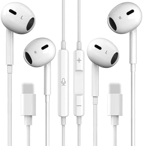 2 Pack Headphones for iPhone Earbuds Wired HiFi Stereo Headsets [MFi ...
