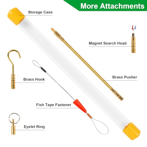 Snapklik.com : 14FT Wire Fish Tool Electrical Wire Snake Fish Tape Fish ...