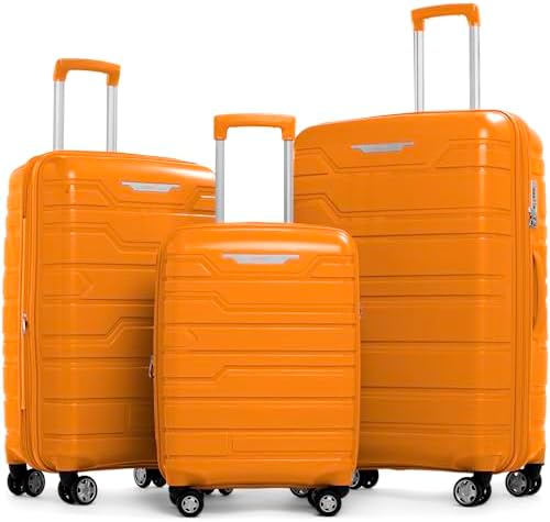 Amazon.com | Gabbiano Unbreakable Hardshell PP Luggage Set 3 Year ...