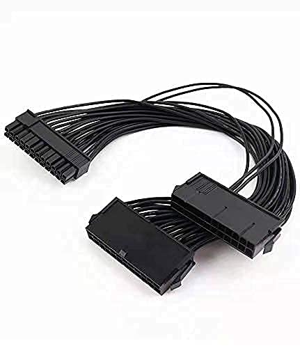 Buy PSU Adapter,Dual PSU Power Supply 24 Pin Extension Cable, for ATX ...