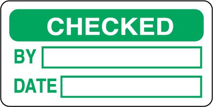 Checked OK Adhesive Shipping Packaging Inspection Quality Control ...