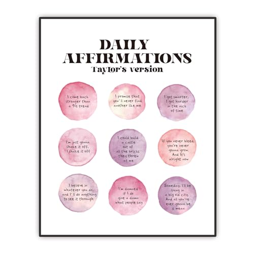 Amazon.com: Affirmations Lyrics Posters, Daily Affirmations Album ...
