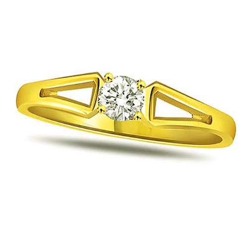 Surat Diamond 18K Yellow Gold Diamond Ring : Amazon.in: Fashion