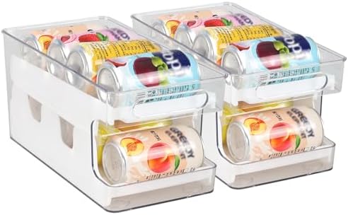 Amazon.com: Quickquick Clear Rolldown Can Dispenser, Rolling Soda Can Dispenser, 2-layer ...