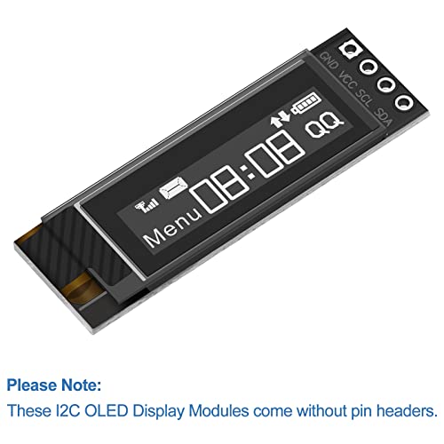 makerfocus 2pcs 0.91 inch i2c iic oled display module 128 x 32...