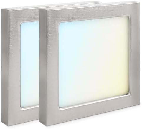 LUXRITE 4 Inch Square LED Flush Mount Ceiling Light, Super Slim 0.7 ...