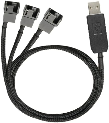 Amazon.com: Gebildet 5pcs USB to 3-Pin / 4-Pin PWM 5V USB Sleeved Fan ...