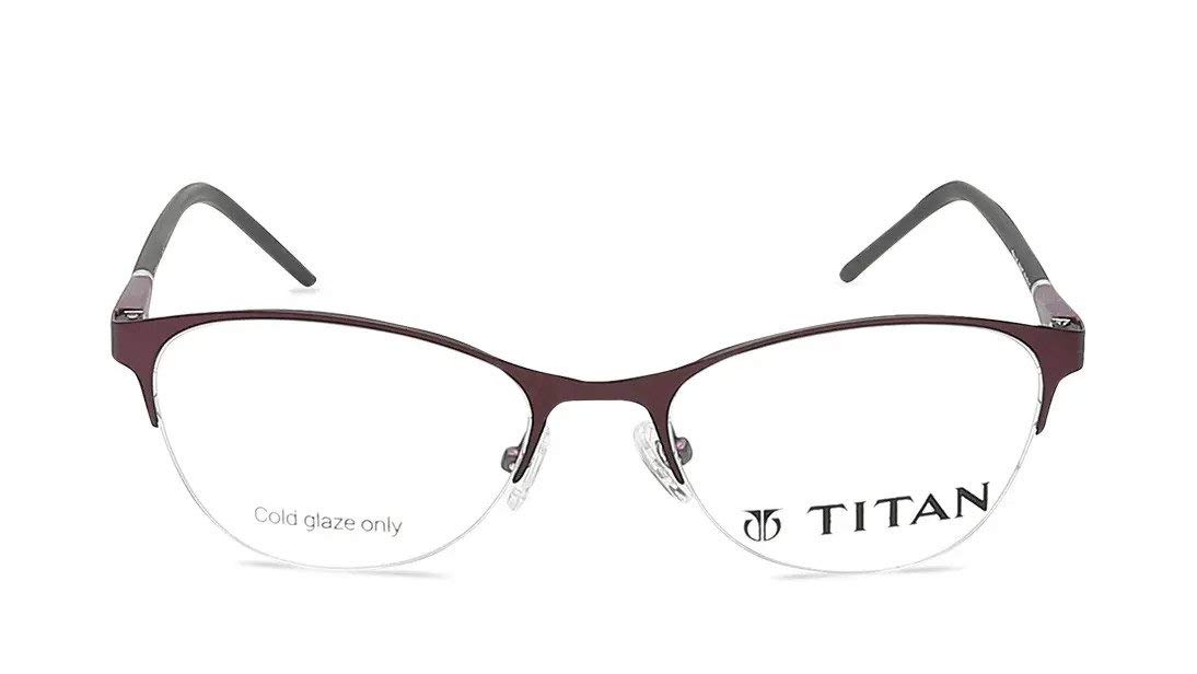 Buy Titan Purple CatEye Semi-Rimmed Eyeglasses For Women at Amazon.in