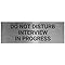 Sigo Signs, Do Not Disturb Interview in Progress Sign, Engraved, 2x6 ...
