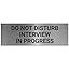 Do Not Disturb Interview in Progress Sign, Engraved, 2x6 Inches, Indoor ...