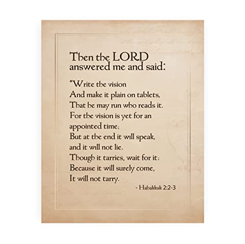 Amazon.com: "Write the Vision, Make It Plain" Bible Verse Wall Print ...