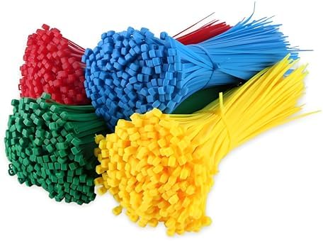 Amazon.com: Electriduct Nylon Cable Tie Kit - 650 Zip Ties - Multi ...